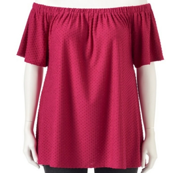 Apt. 9 | Tops | 335 Last 3x Sangria Off Shoulder Peasant | Poshmark